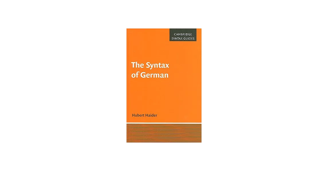 博客來-The Syntax of German