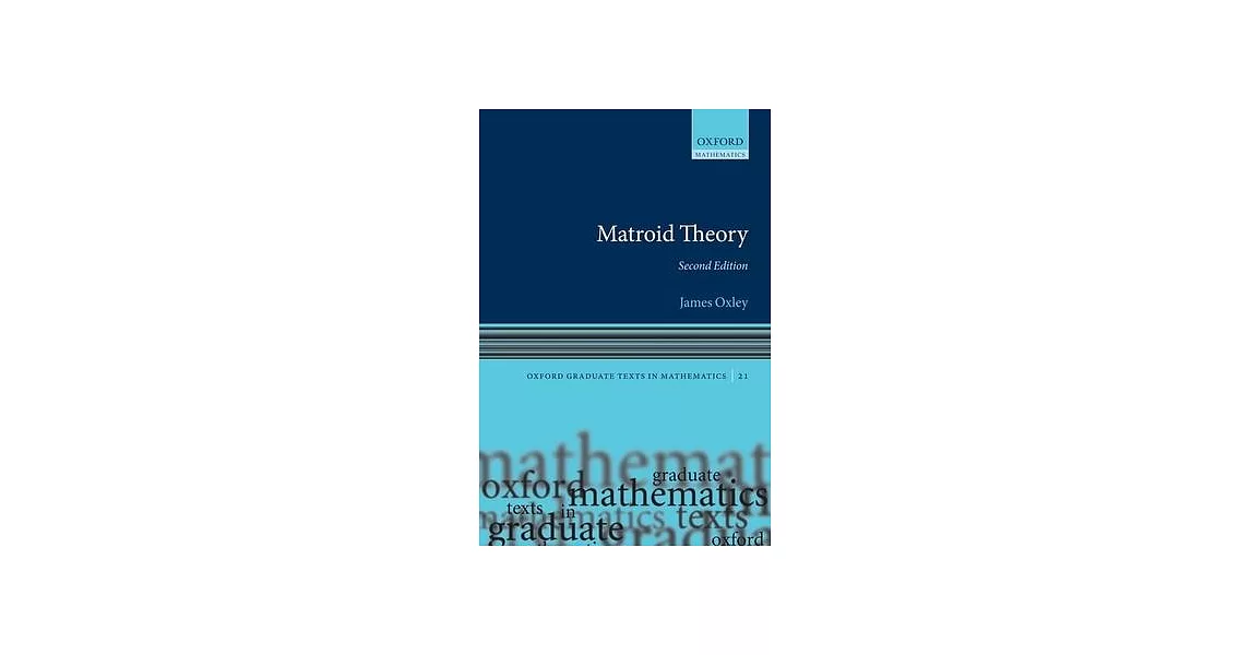 博客來-Matroid Theory
