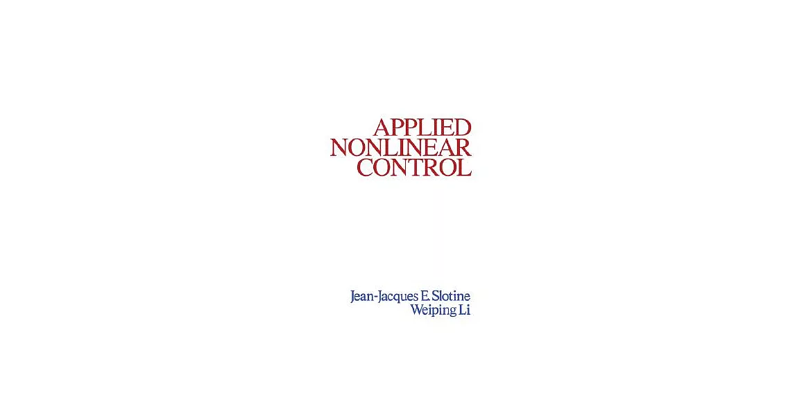 博客來-Applied Nonlinear Control