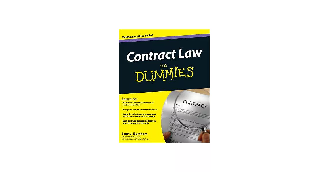 博客來-Contract Law for Dummies