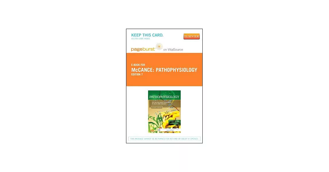 博客來-Pathophysiology Pageburst on VitalSource Access Code: The Biologic ...