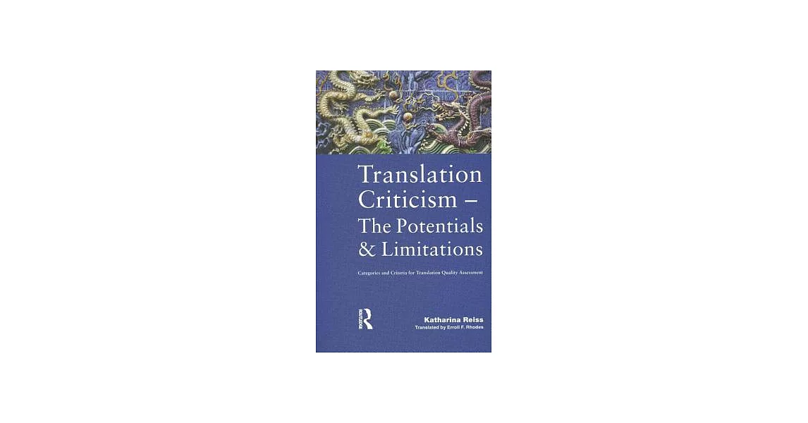 博客來-Translation Criticism- Potentials and Limitations: Categories and ...