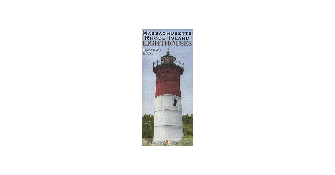 博客來-Massachusetts Rhode Island Lighthouses: Illustrated Map & Guide