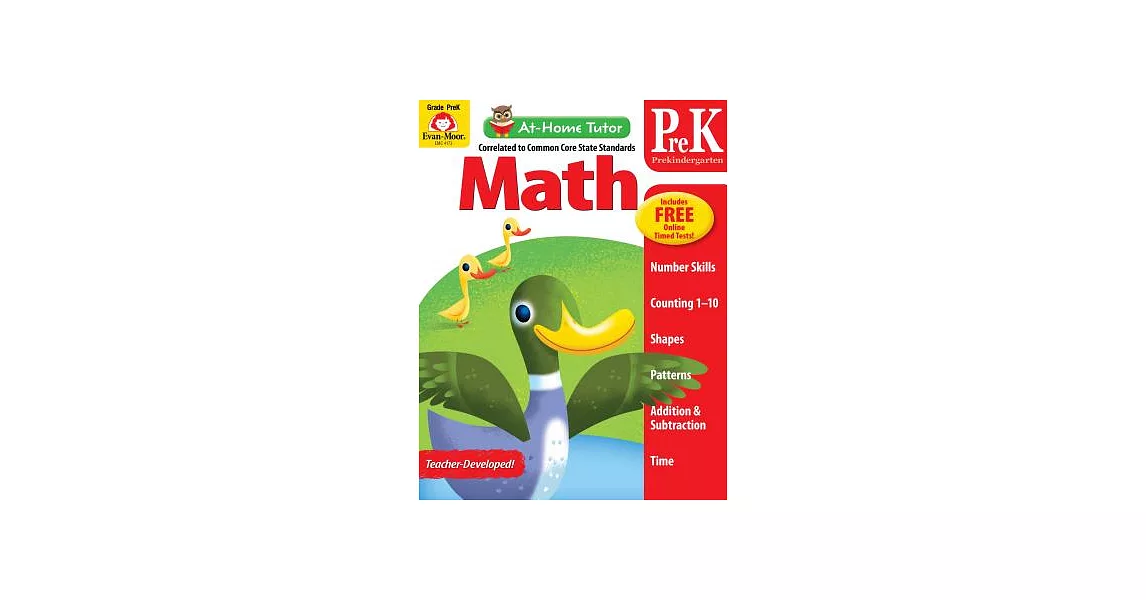博客來-At Home Tutor Math, Grade Pre-K