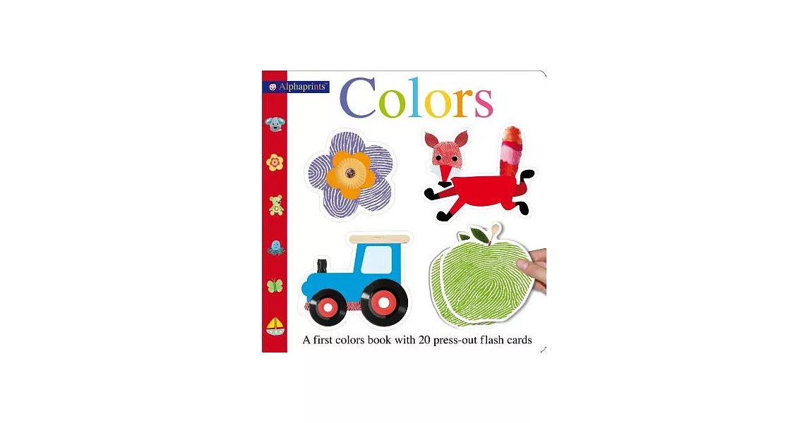 博客來-Alphaprints Colors Flash Card Book: With 20 Press-Out Flash Cards