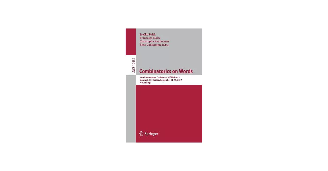 博客來-Combinatorics on Words: 11th International Conference, Proceedings