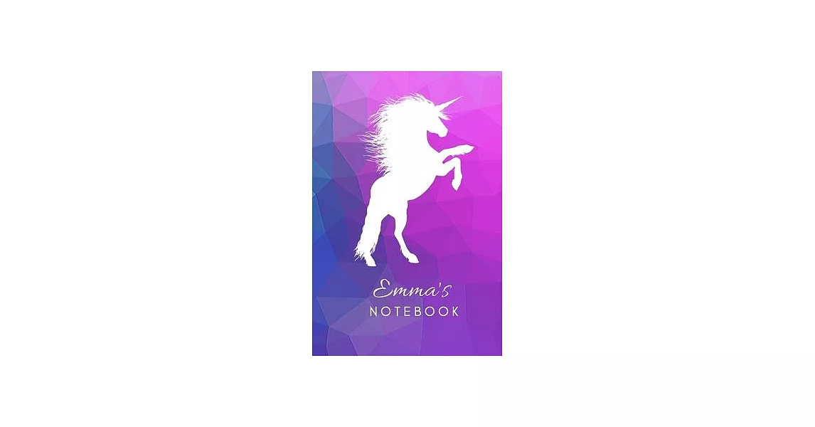 博客來-Emma’’s Notebook: Unicorn Rainbow Wide Ruled Notebook Journal for ...