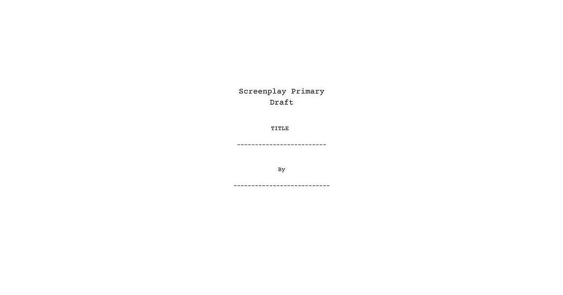 博客來-Screenplay Primary Draft: Blank screenwriting notebook with story ...