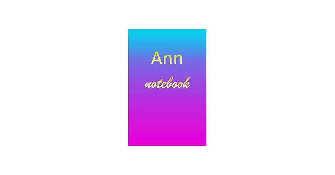 博客來-Ann: Blank Notebook - Wide Ruled Lined Paper Notepad - Writing Pad ...