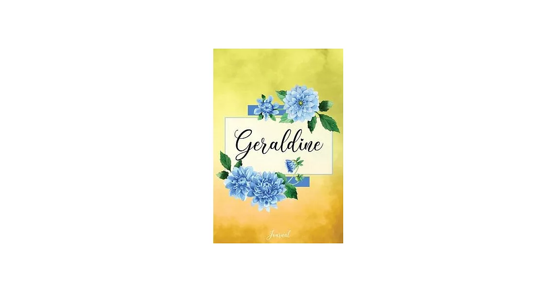 博客來-Geraldine Journal: Blue Dahlia Flowers Personalized Name Journal ...