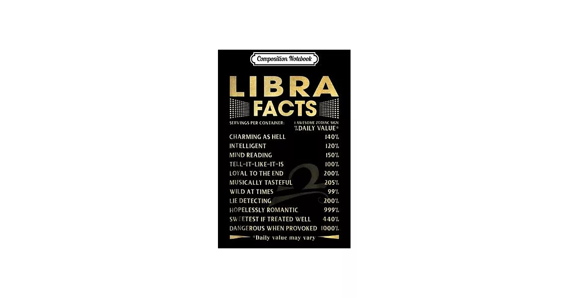博客來-Composition Notebook: Libra Facts Libra Birthday Gifts Journal ...