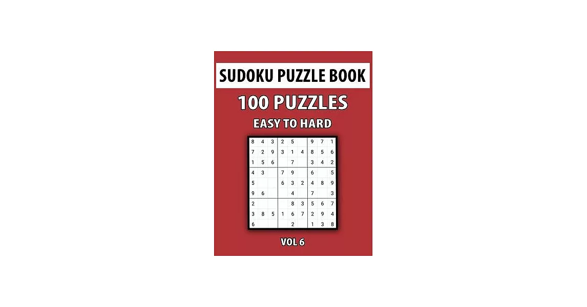 博客來-Sudoku Puzzle Book, Easy To Hard, 100 Puzzles Vol 6: Perfect Sudoku ...