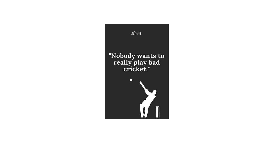 博客來-Cricket Notebook Quote 14 Notebook For Cricket Fans and Lovers ...