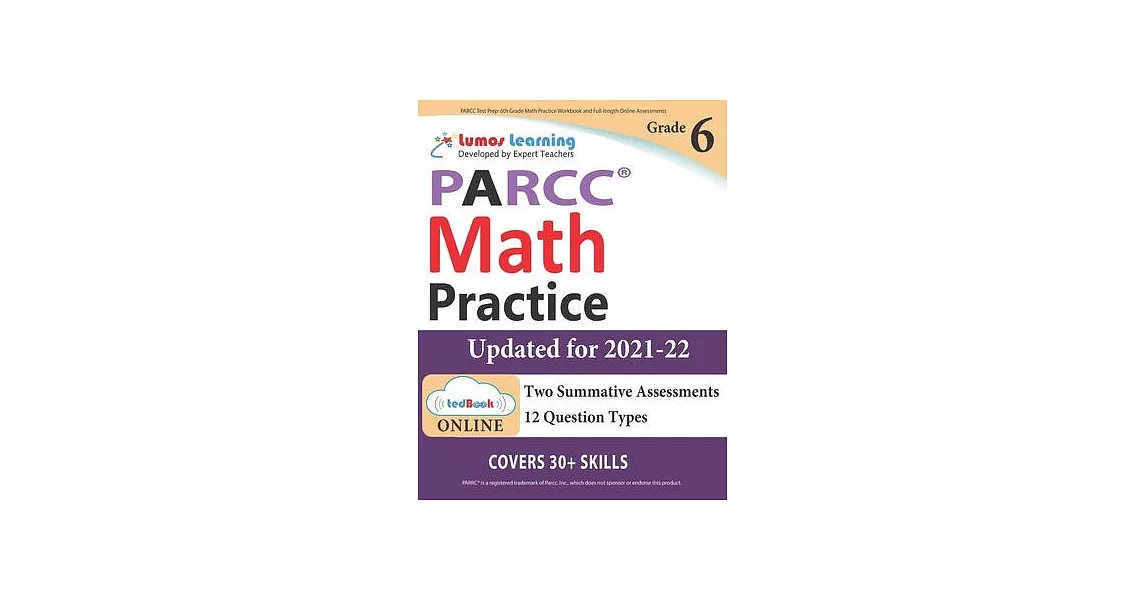 博客來-PARCC Test Prep: 6th Grade Math Practice Workbook and Full-length ...