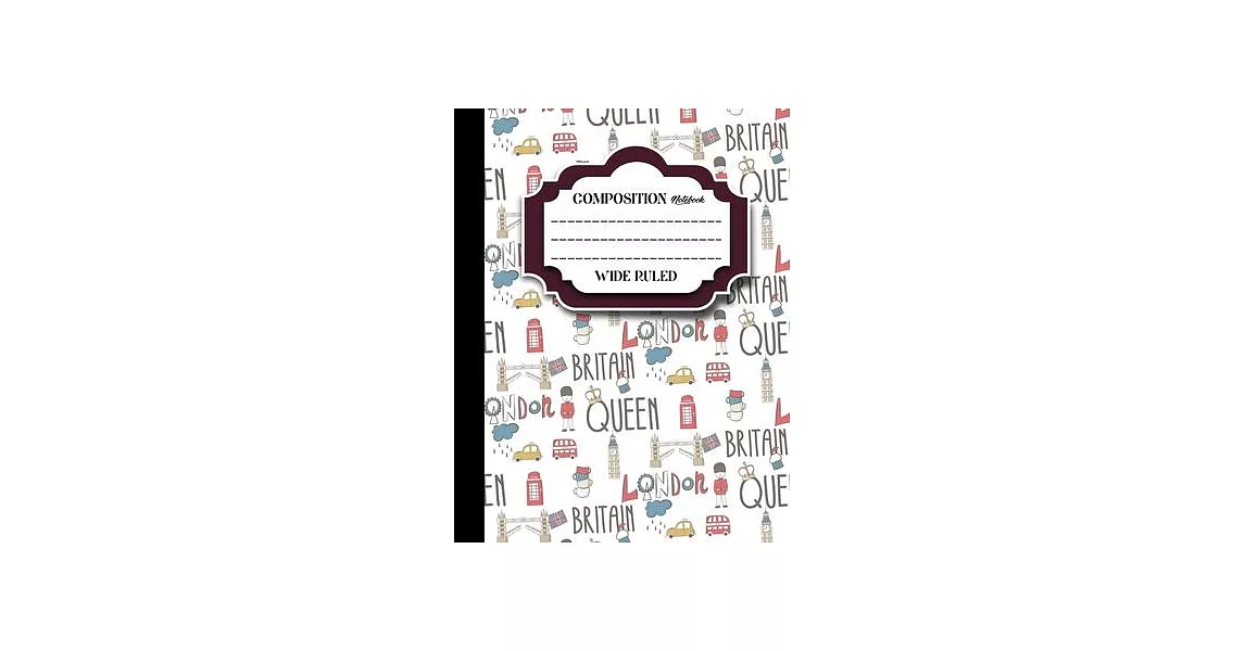 博客來-Composition Notebook: Wide Ruled: Composition Notebook For ...