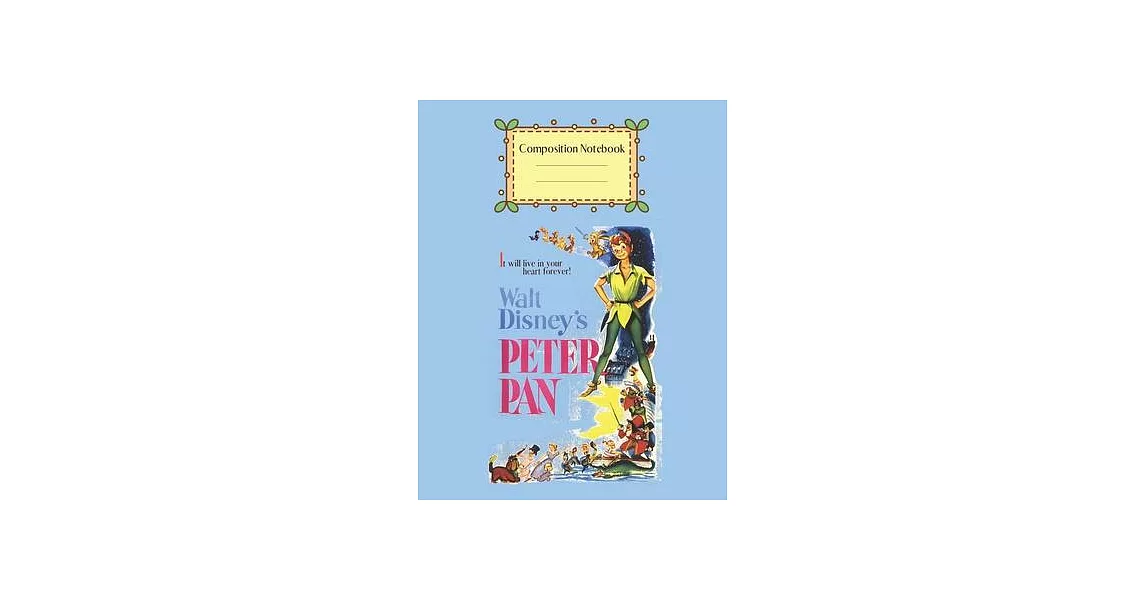 博客來-Composition Notebook: Disney Peter Pan Tinkerbell Moonbeams Magic ...