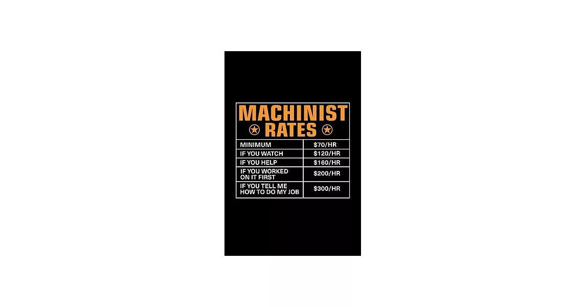 博客來-Machinist Rates: Lined Journal, 120 Pages, 6x9 Sizes, Funny ...