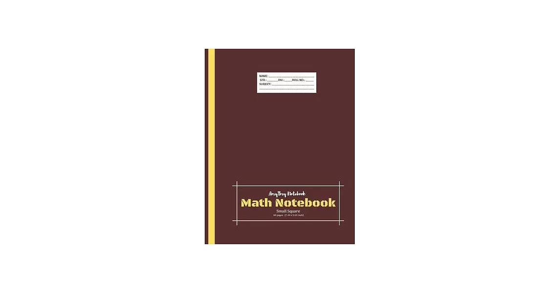 博客來-Math Notebook - Small Square Notebook - Square Grid Notebook ...