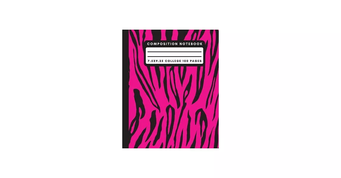 博客來-Composition Notebook: Pink Tiger Print Composition Notebook College ...