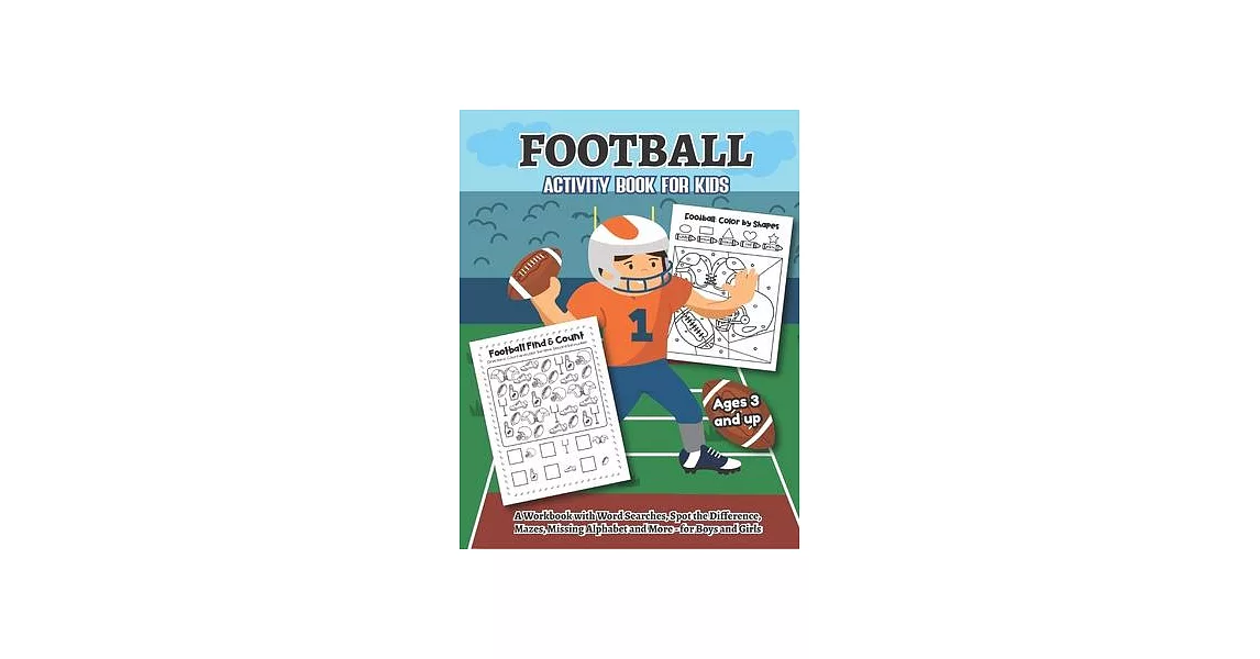博客來-Football Activity and Coloring Book for kids Ages 3 and up A ...