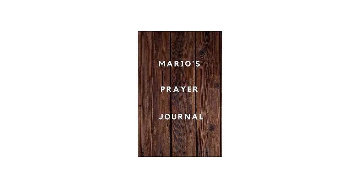 博客來-Mario’’s Prayer Journal: Prayer Journal Planner Goal Journal Gift ...