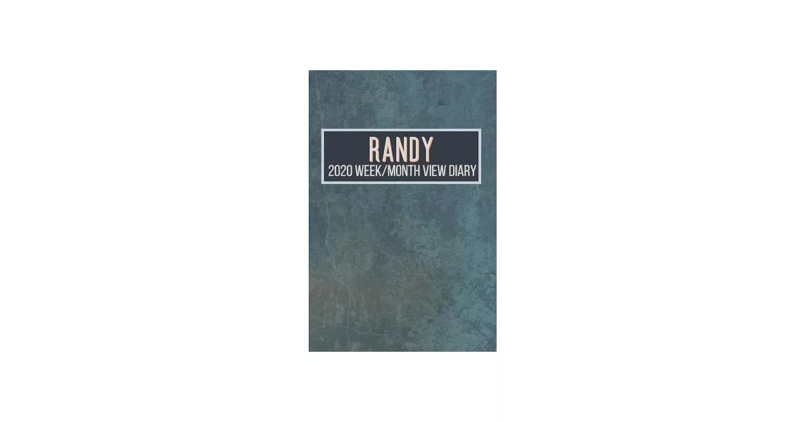 博客來-RANDY 2020 Week/Month View Diary: January to December 2020 Week and ...