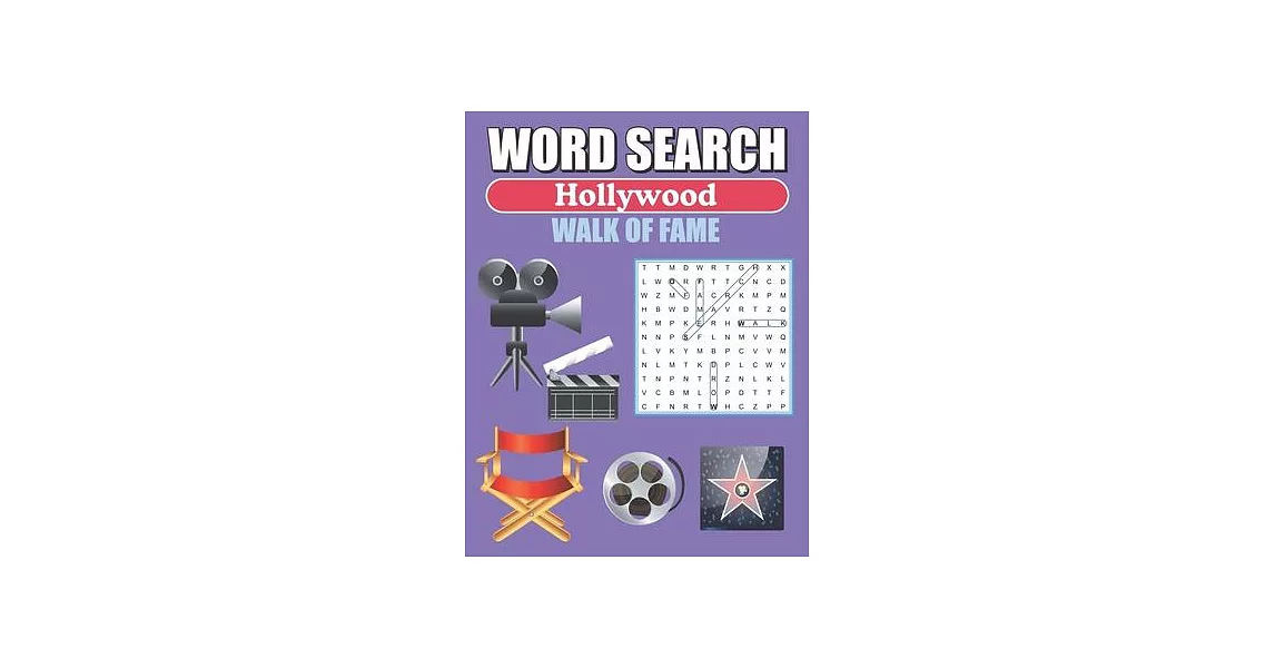 博客來-Word Search Hollywood Walk Of Fame: Large Print Word Find Puzzles