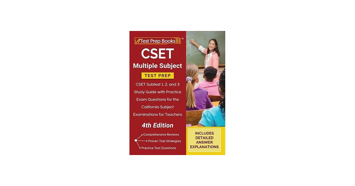 博客來-CSET Multiple Subject Test Prep: CSET Subtest 1, 2, and 3 Study ...