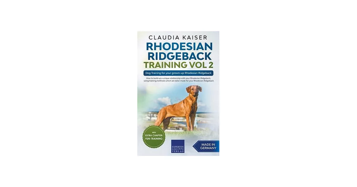 博客來-Rhodesian Ridgeback Training Vol 2 - Dog Training for your grown-up ...