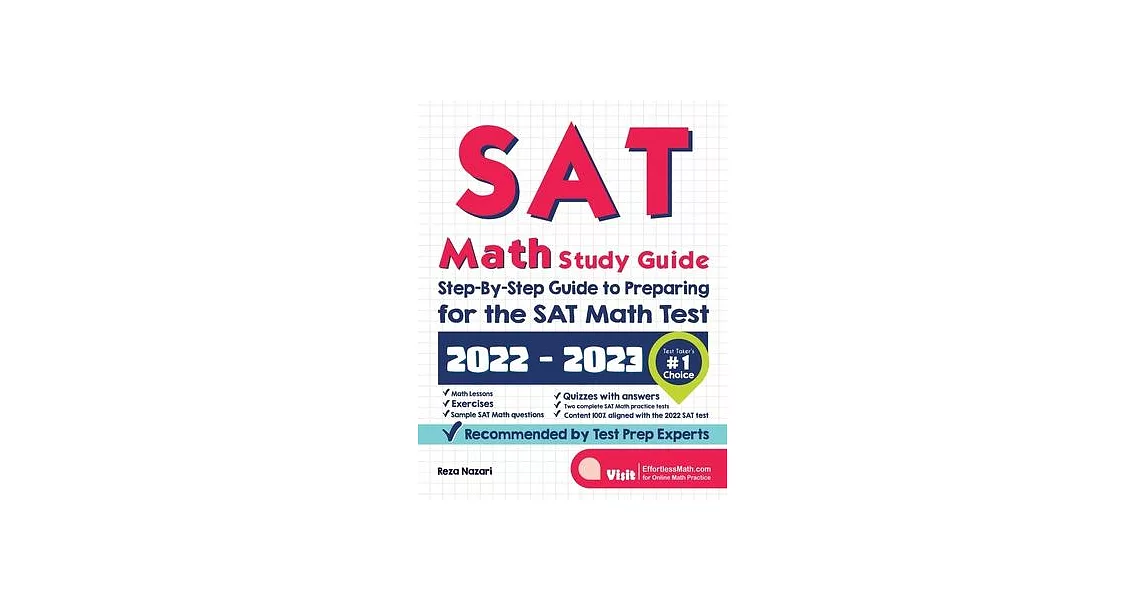博客來-SAT Math Study Guide: Step-By-Step Guide to Preparing for the SAT ...