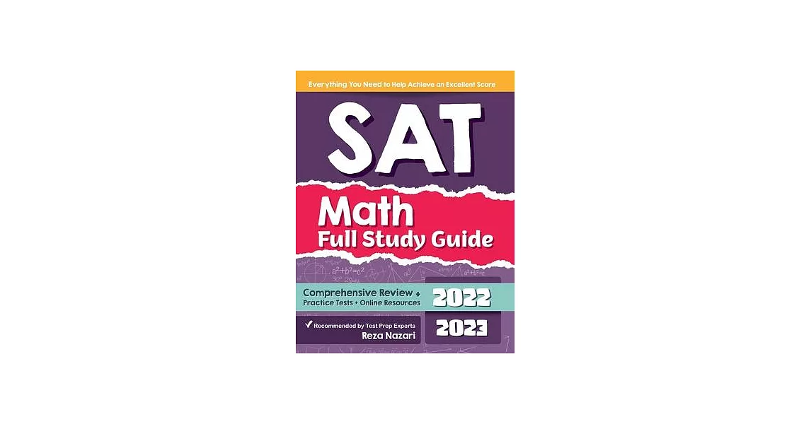 博客來-SAT Math Full Study Guide: Comprehensive Review + Practice Tests ...