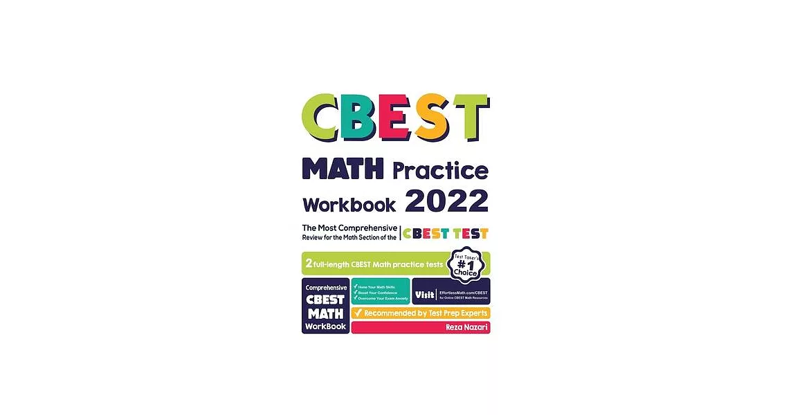 博客來-CBEST Math Practice Workbook: The Most Comprehensive Review for the ...