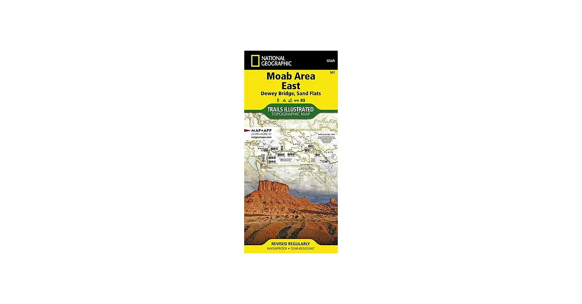博客來-Moab Area East: Dewey Bridge, Sand Flats Map