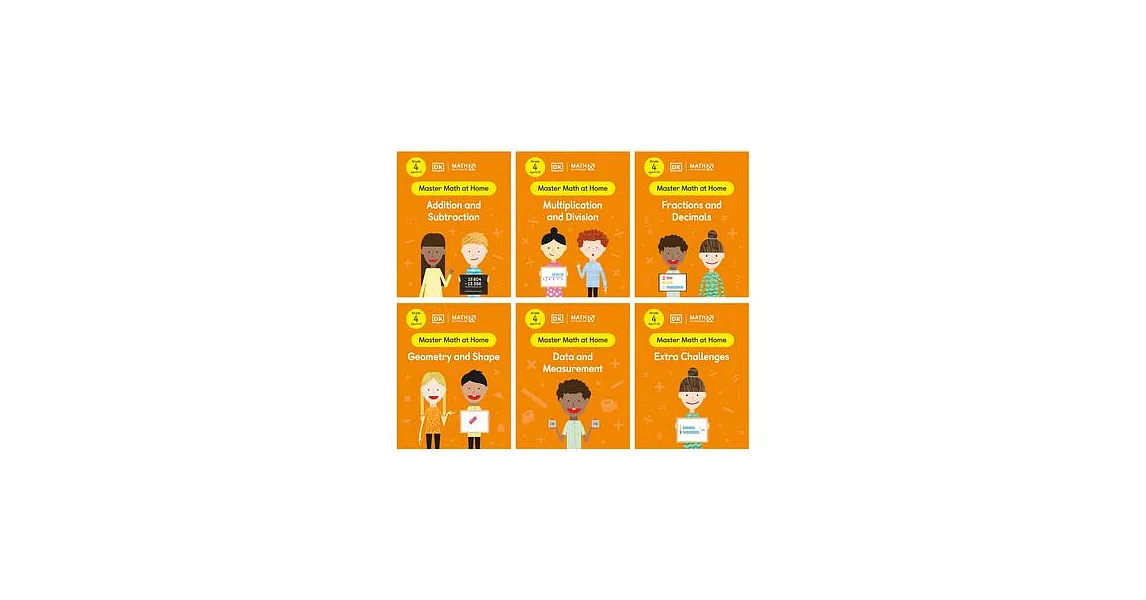 博客來-Math - No Problem! Collection of 6 Workbooks, Grade 4 Ages 9-10