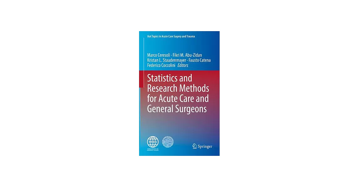 博客來-Statistics and Research Methods for Acute Care and General Surgeons