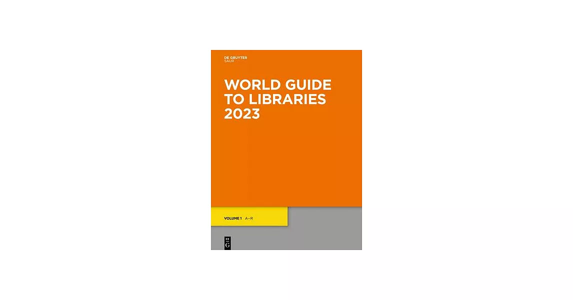 博客來-World Guide to Libraries 2023