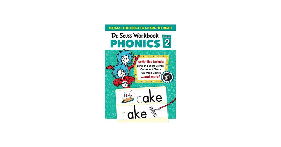 博客來-Dr. Seuss Phonics Level 2 Workbook: A Phonics Workbook to Help Kids ...