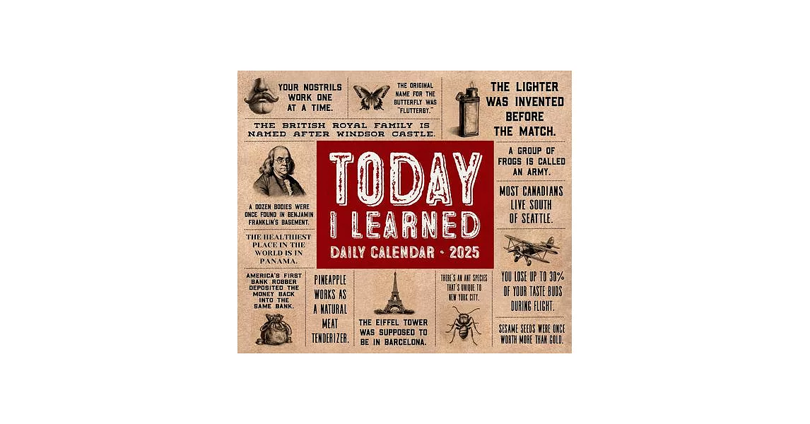 博客來-Today I Learned (Til) 2025 6.2 X 5.4 Box Calendar