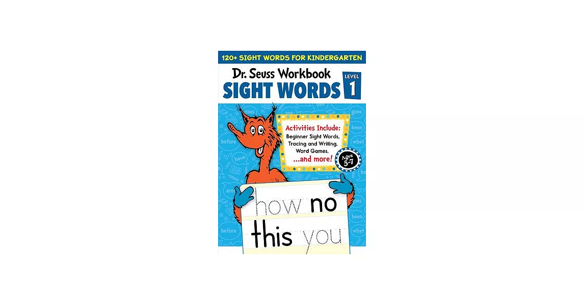 博客來-Dr. Seuss Sight Words Level 1 Workbook: A Sight Words Workbook for ...