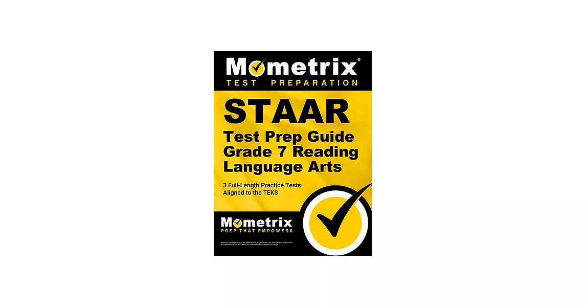 博客來 Staar Test Prep Guide Grade 7 Reading Language Arts 3 Full Length