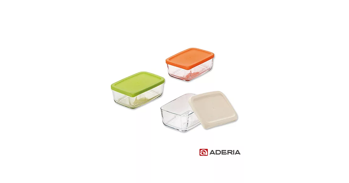 博客來-【ADERIA】日本進口收納玻璃盒3件套組400ml