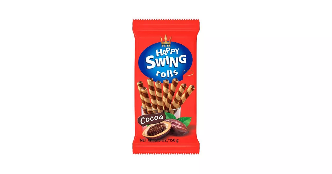 博客來-【Flis】Happy夾餡捲心威化餅 150g(多種口味) 巧克力口味