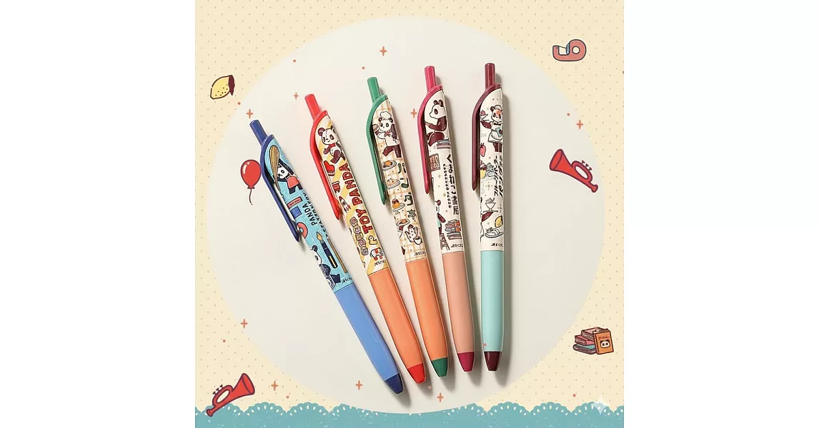 博客來-KOKUYO OB1TOY聯名viviDRY黑墨中性筆 (5色入)