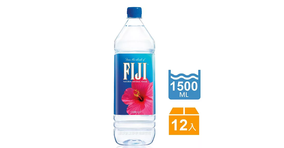 博客來-【斐濟FIJI】天然深層礦泉水 (1500mlx12入)
