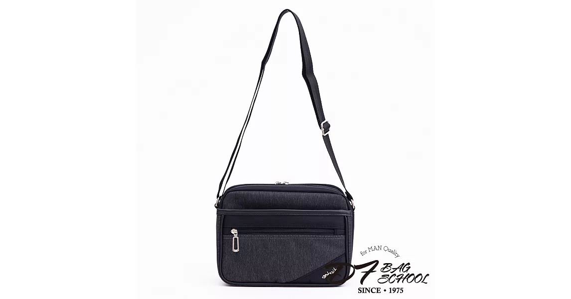 博客來-DF BAG SCHOOL - 台灣製造日系簡約多口袋斜背包