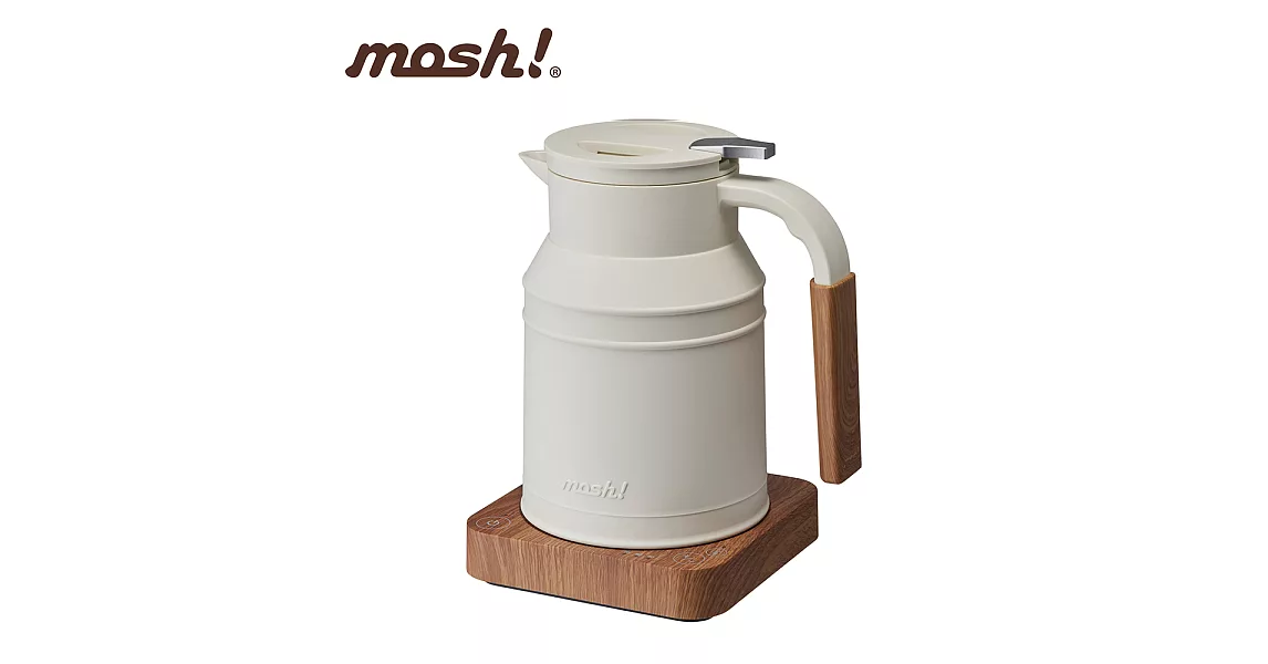 博客來-日本mosh!溫控電水壺 M-EK1 IV 象牙白