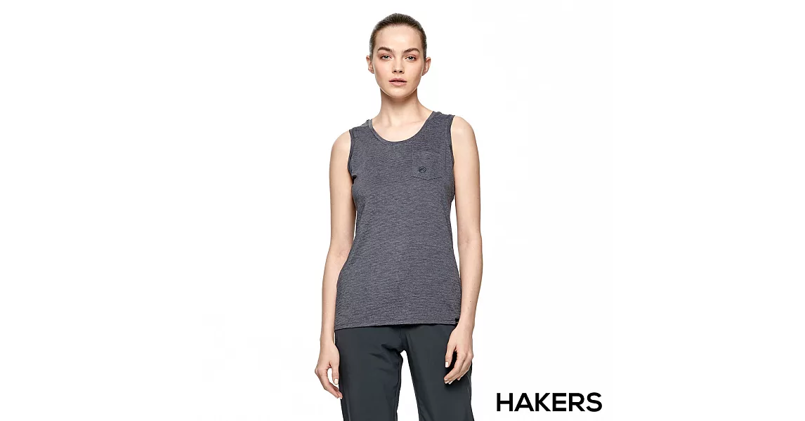 博客來-【HAKERS 哈克士】女 沁涼感抗UV抗菌背心(桃紅/深灰 二色可選) XL 深灰