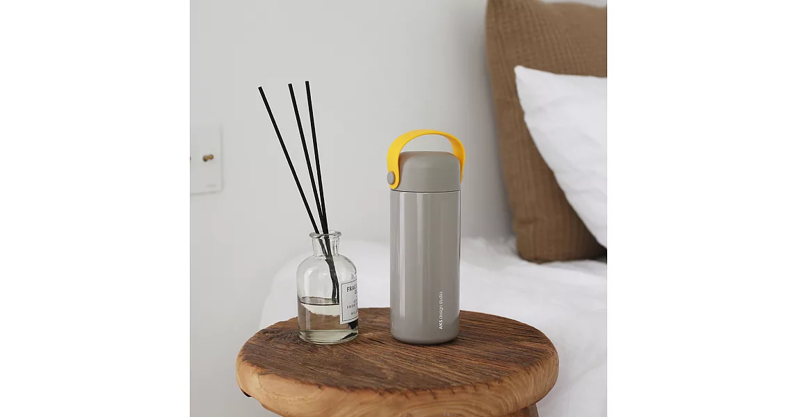 博客來-AKS｜莫蘭迪提手保溫瓶350ml (蘭迪灰)