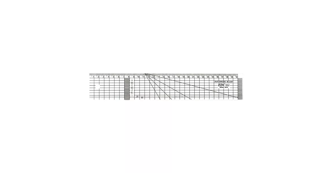 博客來-EDC531 專業防刮拼布尺 31x5cm