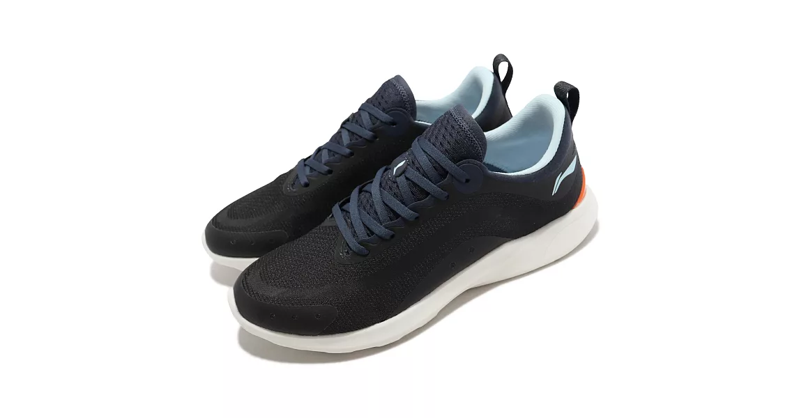 博客來-Li Ning 李寧 輕逸 EZ Run 慢跑鞋 男鞋 墨水灰配色 藍 透氣 輕量 緩震 運動鞋 ARSR0214